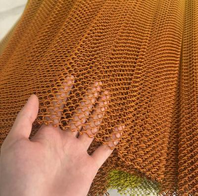 China Aluminum Colorful Weave Decorative Metal Chain Mesh Curtain for sale