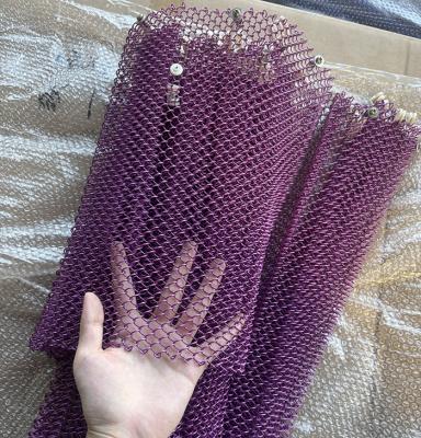 China Customized Double Hook Chain Link Decorative Mesh Fireproof Metal Mesh Curtain for sale