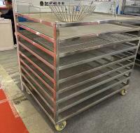China Stackable Stainless Steel Tray Trolley for Drying for sale