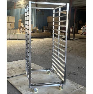 China Food Grade 201 304 Stainless Steel Baking Tray Rack Trolley for sale