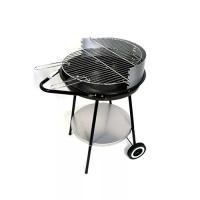 China 20 Inch Round Charcoal Bbq Grill With Smoker Simple Camping Barbecue Trailer for sale