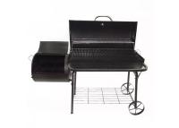 China Barrel Pellet Smoker Grills Griddle Combo BBQ Trolley Chimney Double Outdoor 57.1