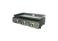 China 22 Inch 3 Burner Freestanding Gas Griddle Camping BBQ Grill Plancha Table Top Travel Flat Plate for sale