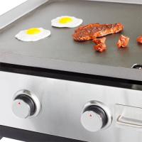 China 4 Burner Gas Griddle Grill Outdoor Flat Top Cart Portable Tabletop Barbecue Gas Grill for sale