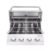 China 26 Inch 4 Burner Gas Grill Built In Barbecues Grills Bbq With Side Burner for sale
