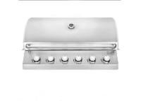 China 6 Burner Built In Bbq Gas Grill With Side Burner And Rotisserie 38 Inch for sale