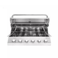 China 6 Burner Built In Bbq Gas Grill With Side Burner And Rotisserie 38 Inch for sale