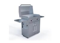 China Outdoor BBQ Grill Trolley With Rubber Wheels Portable Assembled Cart 77Lbs for sale