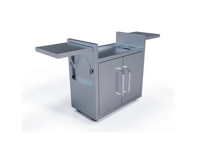 China Outdoor BBQ Grill Trolley With Rubber Wheels Portable Assembled Cart 77Lbs for sale