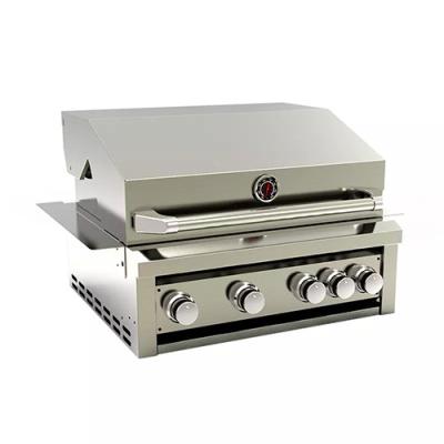 China 30 Inch 4 Burner Built In Gas Grills With Side Burner Outdoor Kitchen for sale