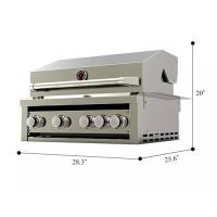 China 30 Inch 4 Burner Built In Gas Grills With Side Burner Outdoor Kitchen for sale