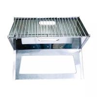 China Large Stainless Steel Charcoal Bbq Grill Foldable Barbeque Grill Outdoor Camping 44x34.5cm for sale