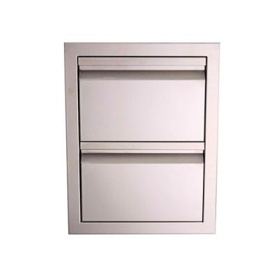 China Outdoor Built In Bbq Drawers And Doors Double Storage 22