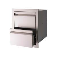 China Outdoor Built In Bbq Drawers And Doors Double Storage 22