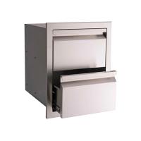 China Outdoor Built In Bbq Drawers And Doors Double Storage 22