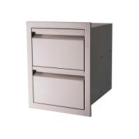China Outdoor Built In Bbq Drawers And Doors Double Storage 22