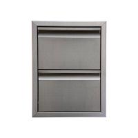 China Metal Bbq Island Trash Drawer Patio Built In Double Access Outdoor Kitchen Cabinets 50.7 Lbs for sale