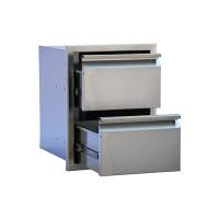 China Metal Bbq Island Trash Drawer Patio Built In Double Access Outdoor Kitchen Cabinets 50.7 Lbs for sale