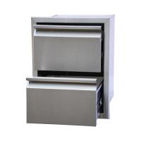 China Metal Bbq Island Trash Drawer Patio Built In Double Access Outdoor Kitchen Cabinets 50.7 Lbs for sale