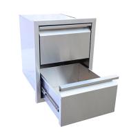China Metal Bbq Island Trash Drawer Patio Built In Double Access Outdoor Kitchen Cabinets 50.7 Lbs for sale
