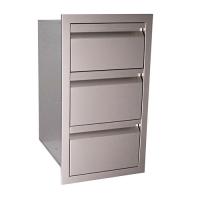 China Grill Stainless Steel Drawers For Outdoor Bbq Kitchens 20 Inch BBQ Triple Storage for sale