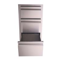 China Grill Stainless Steel Drawers For Outdoor Bbq Kitchens 20 Inch BBQ Triple Storage for sale
