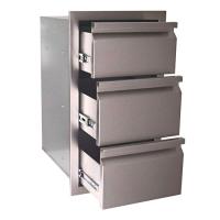 China Grill Stainless Steel Drawers For Outdoor Bbq Kitchens 20 Inch BBQ Triple Storage for sale