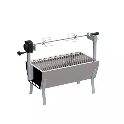China Stainless Steel Charcoal Bbq Grill With Rotisserie Spit Roast 125lb Capacity for sale