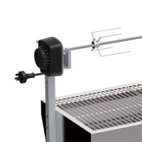 China Stainless Steel Charcoal Bbq Grill With Rotisserie Spit Roast 125lb Capacity for sale