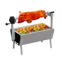 China Stainless Steel Charcoal Bbq Grill With Rotisserie Spit Roast 125lb Capacity for sale