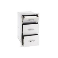 China Stainless Steel Grill Drawers BBQ Outdoor Kitchen Cabinet Triple Storage 27.7