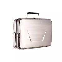 China Portable Collapsible Charcoal Grills For Camping Suitcase Briefcase Barbecue Grill Bbq Cooking for sale