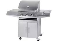 China 3 Burner Free Standing Side Burner Stand Alone Gas Grill 50 Inch Outdoor for sale