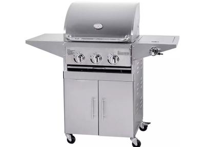 China 3 Burner Free Standing Side Burner Stand Alone Gas Grill 50 Inch Outdoor for sale