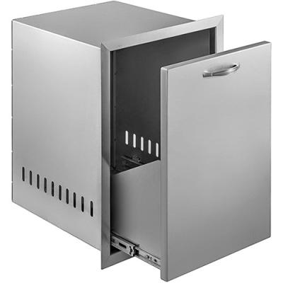 China Trash Bin BBQ Storage Drawers Barbecue Narrow Rollout Stainless Steel  20.4