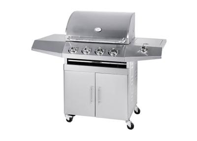 China 4 Burner Freestanding Gas Griddle BBQ Grill Stainless Steel 430 25 Inch for sale
