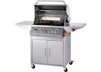 China 4 Burner Freestanding Gas Griddle BBQ Grill Stainless Steel 430 25 Inch for sale