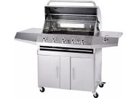 China 32 Inch Small Freestanding Gas Bbq Grill Outdoor Portable Camping Garden 5 Burner for sale