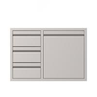 China Stainless Steel Drawer Door Combo Trash Bin With Triple Drawer TLDDOI031 for sale