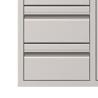 China Stainless Steel Drawer Door Combo Trash Bin With Triple Drawer TLDDOI031 for sale