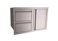 China Stainless Steel Outdoor Kitchen Door Drawer Combo Two Drawers One Access Door 45 Inch for sale