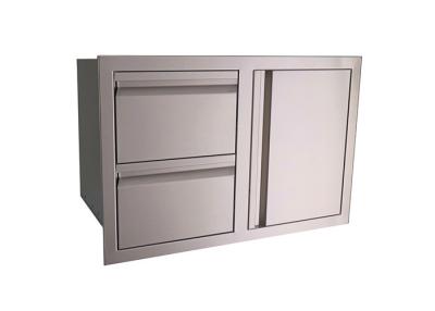 China Stainless Steel Outdoor Kitchen Door Drawer Combo Two Drawers One Access Door 45 Inch for sale
