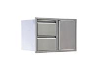 China 68.3 Lbs Outdoor Kitchen Door Drawer Combo Cooking Bbq Grill Island Built In Two Drawers for sale