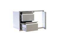 China 68.3 Lbs Outdoor Kitchen Door Drawer Combo Cooking Bbq Grill Island Built In Two Drawers for sale