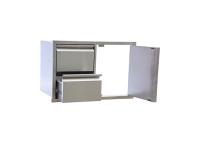 China 68.3 Lbs Outdoor Kitchen Door Drawer Combo Cooking Bbq Grill Island Built In Two Drawers for sale