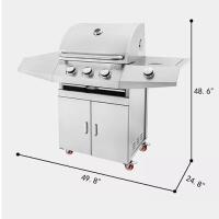 China Fire Freestanding Gas Grills For Outdoor Kitchen 3 1 Burners 21.65x19.69 inch for sale
