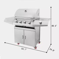 China 25 Inch 4 Burner Freestanding Gas Grills Bbq Outdoor Kitchen Backyard Party Combo for sale