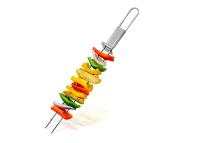 China chicken Barbeque Grill Accessories bbq Grill Skewers Slider Reusable Metal Kebab Sticks for sale