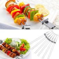 China chicken Barbeque Grill Accessories bbq Grill Skewers Slider Reusable Metal Kebab Sticks for sale