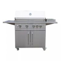 China 60 Inch Stainless Steel 304 Freestanding Bbq Grill Gas Garden Party With Trolley for sale